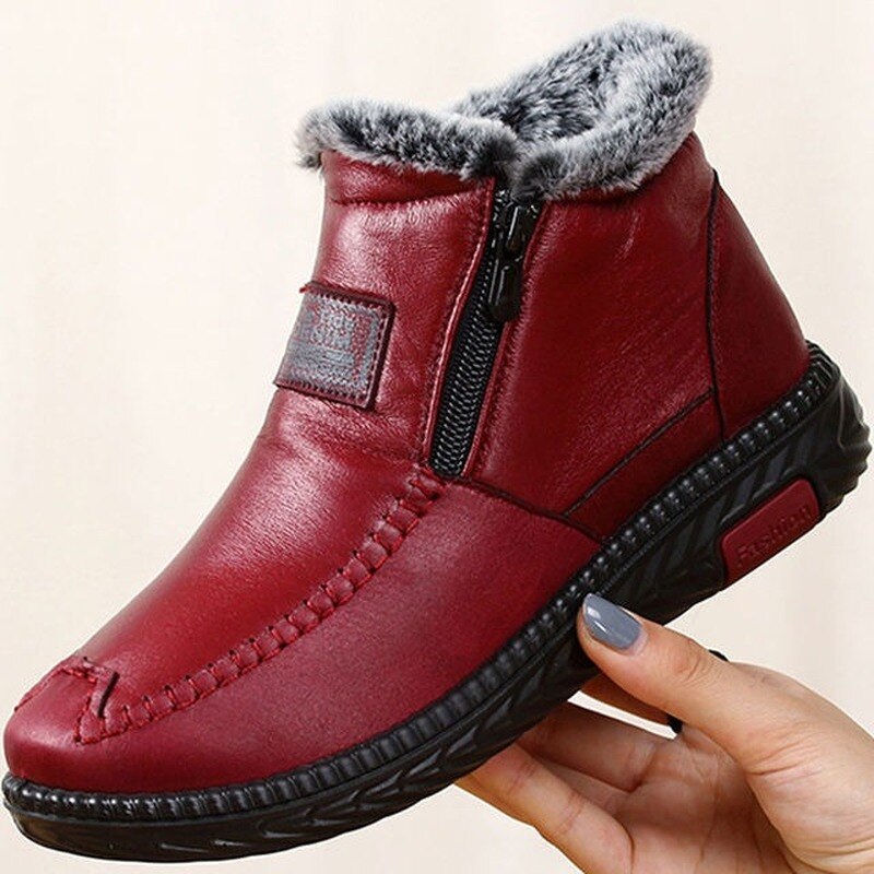 Women's Waterproof Non-slip Cotton Leather Boots ( HOT SALE !!!-60% OF